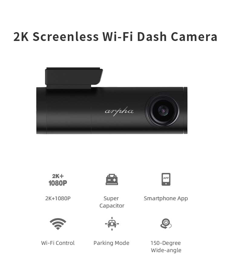 2K Screenless Dash Camera W01-arpha.com