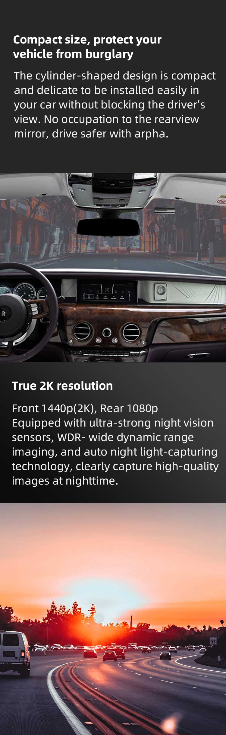 2K Screenless Dash Camera W01-arpha.com