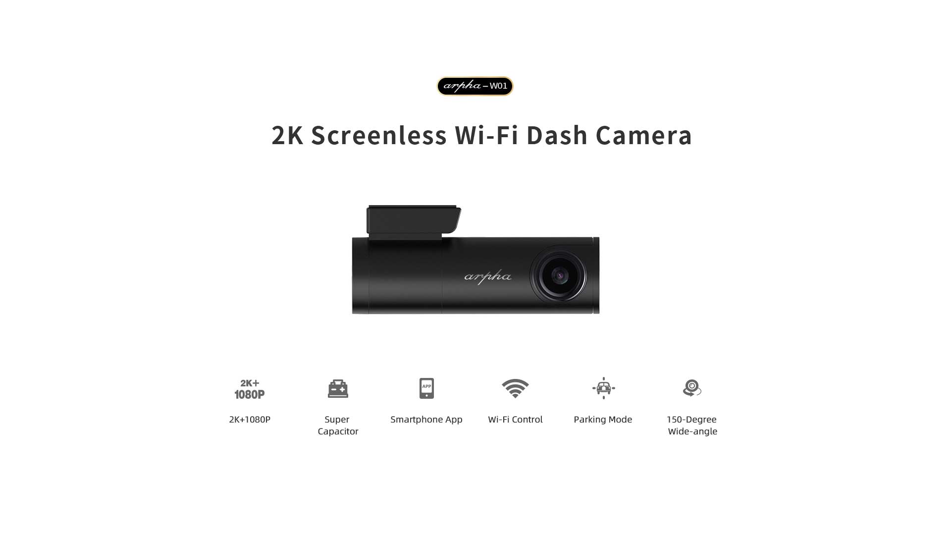 2K Screenless Dash Camera W01-arpha.com