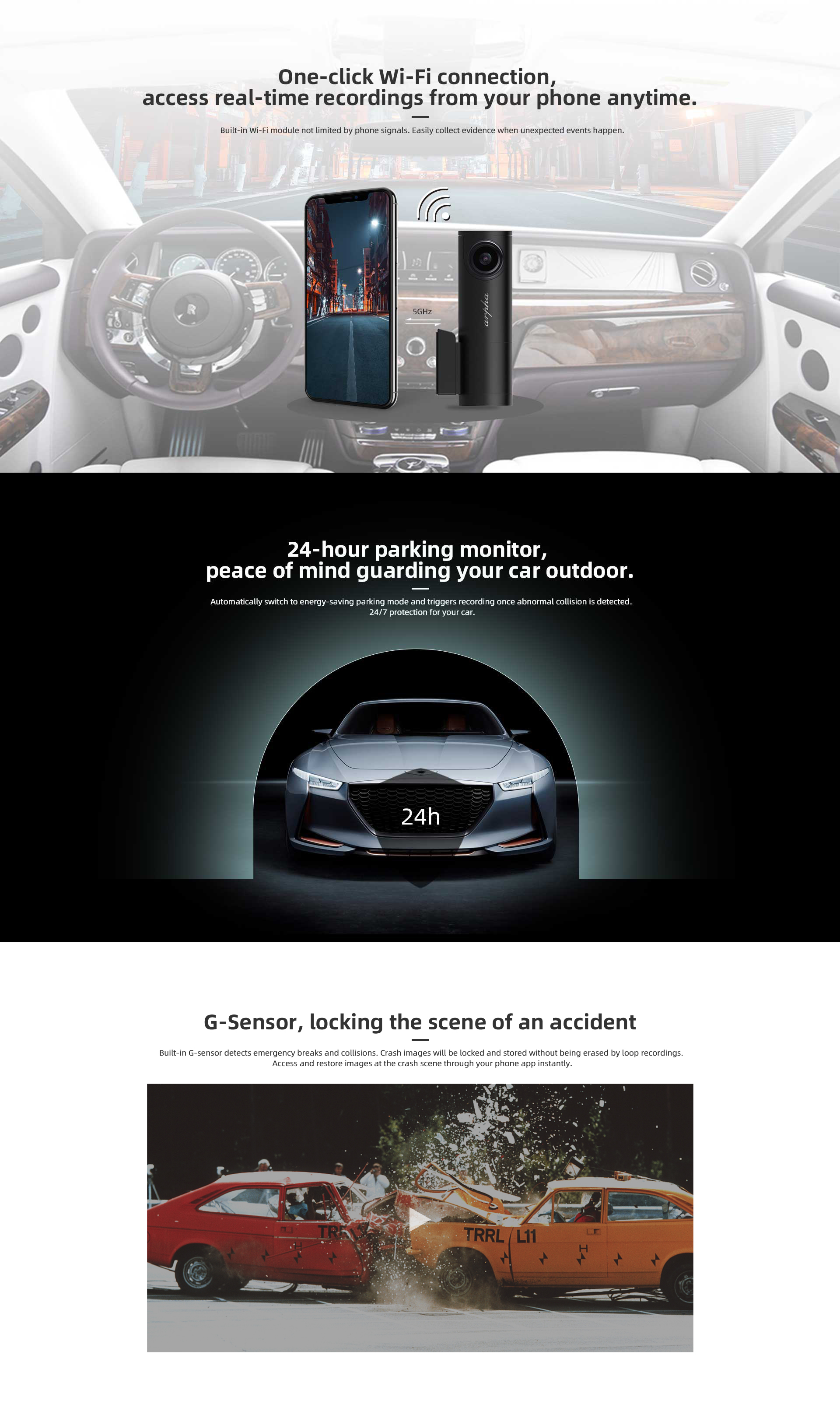 2K Screenless Dash Camera W01-arpha.com